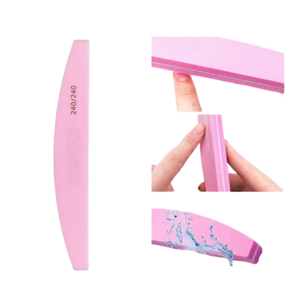 Lima Para Uñas Sponge Rosa 1 Pieza Diferentes Granos Manicure y ...
